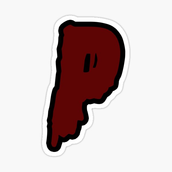 "Letter P (Halloween Themed - RED)" Sticker for Sale by CatieeBee ...