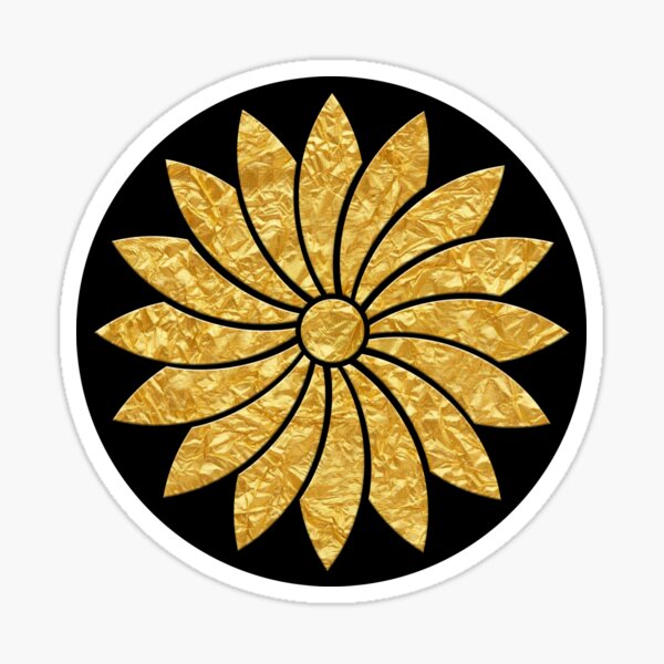 "Japanese Mon Neji Kiku" Sticker for Sale by Takeda-art | Redbubble