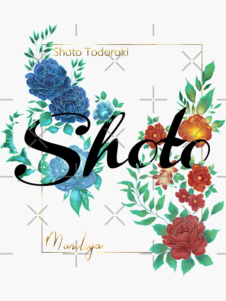 "Shoto Todoroki typography " Sticker for Sale by Mari-Firefly | Redbubble