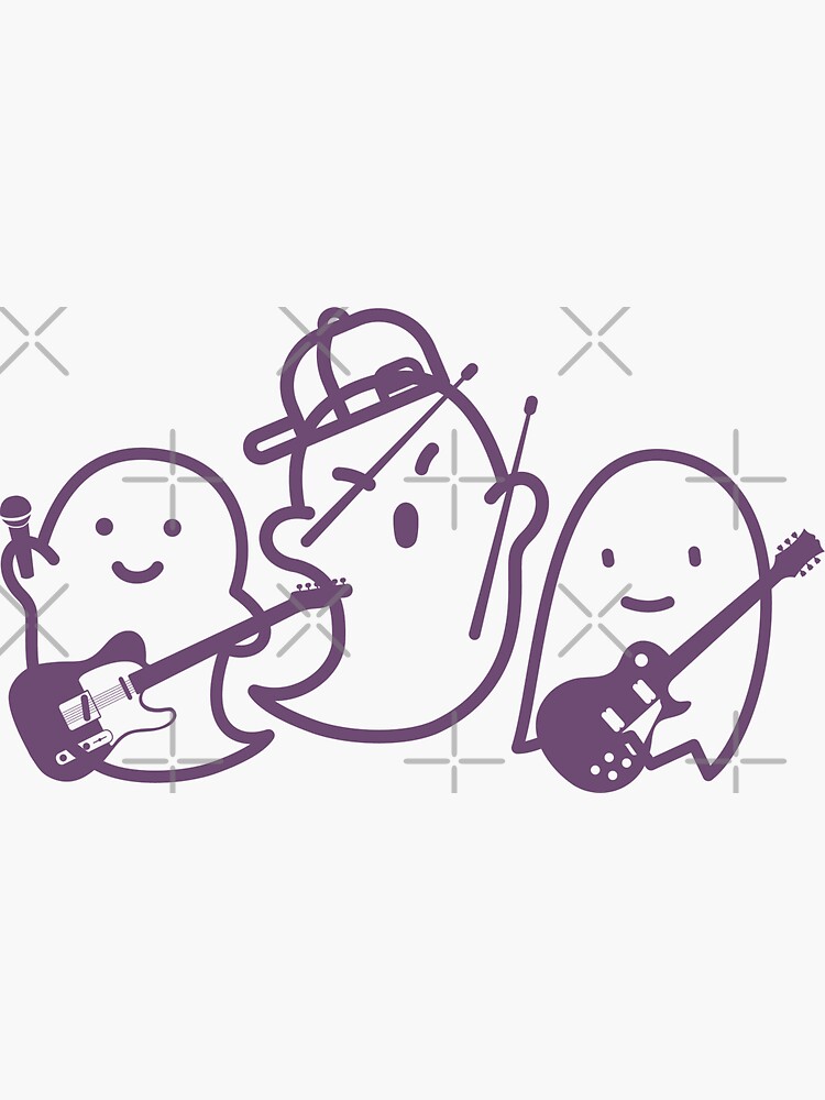 "Musical Ghost Phantom Band" Sticker for Sale by Alpha-Betty | Redbubble