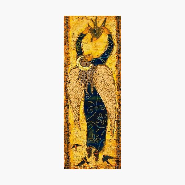 "Angel with Bird - Klimt Golden Angel" Photographic Print by Angelkrs ...