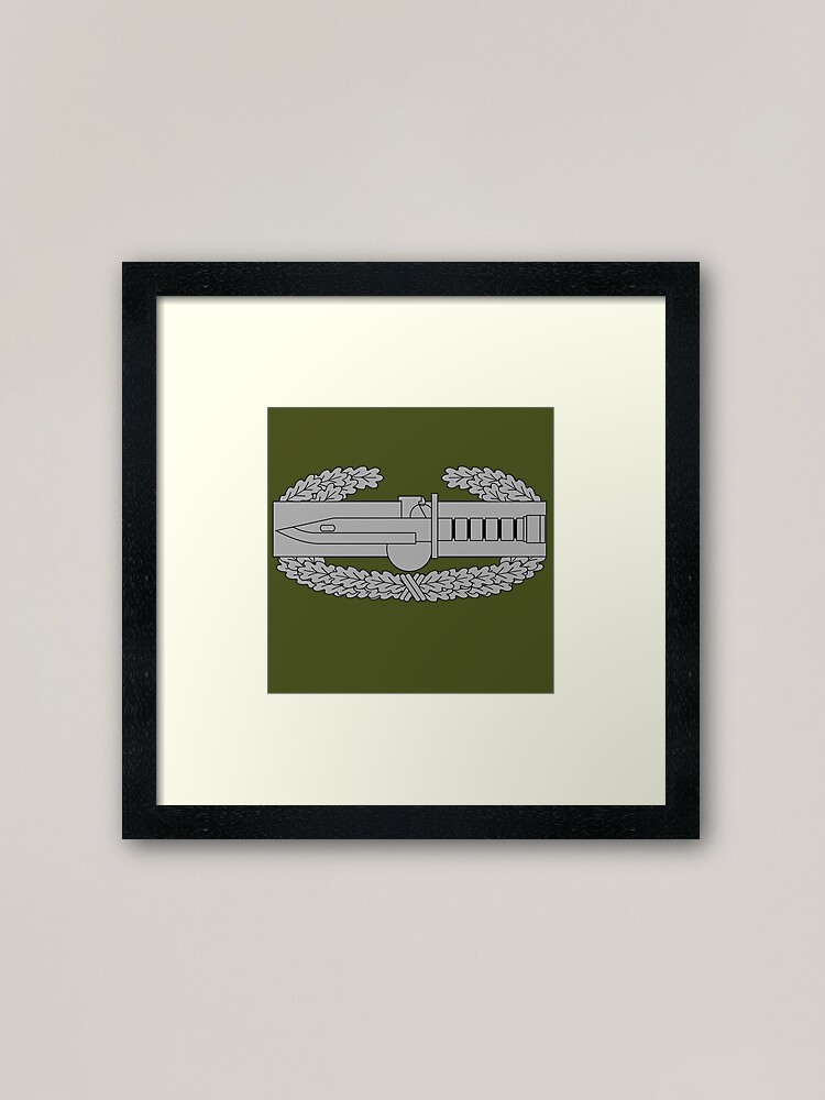 "US Army Combat Action Badge 1st Award "CAB"" Framed Art Print by ...