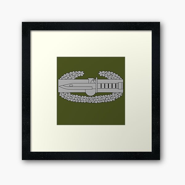 "US Army Combat Action Badge 1st Award "CAB"" Framed Art Print by ...