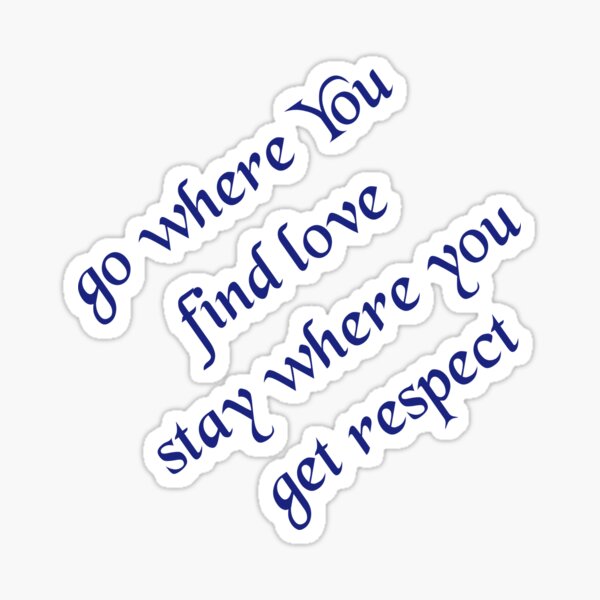 "Love And Respect " Sticker by Ehan786 | Redbubble