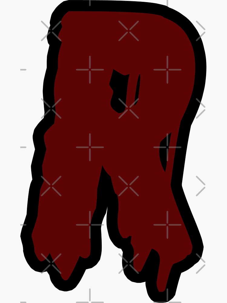 "Letter R (Halloween Themed - RED)" Sticker for Sale by CatieeBee ...