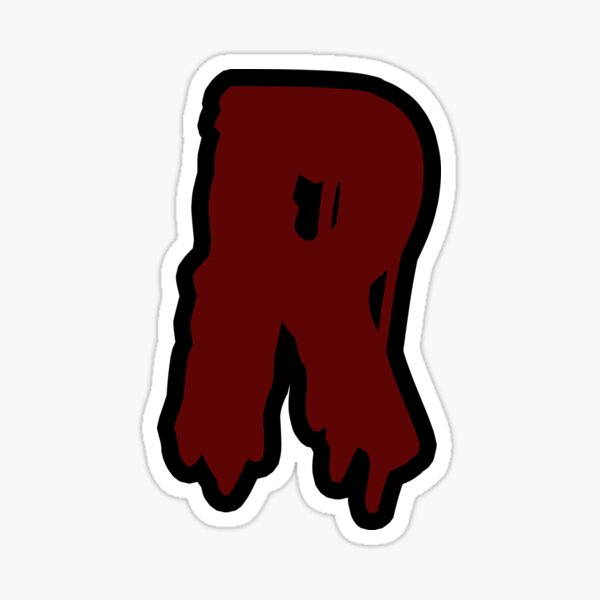 "Letter R (Halloween Themed - RED)" Sticker for Sale by CatieeBee ...