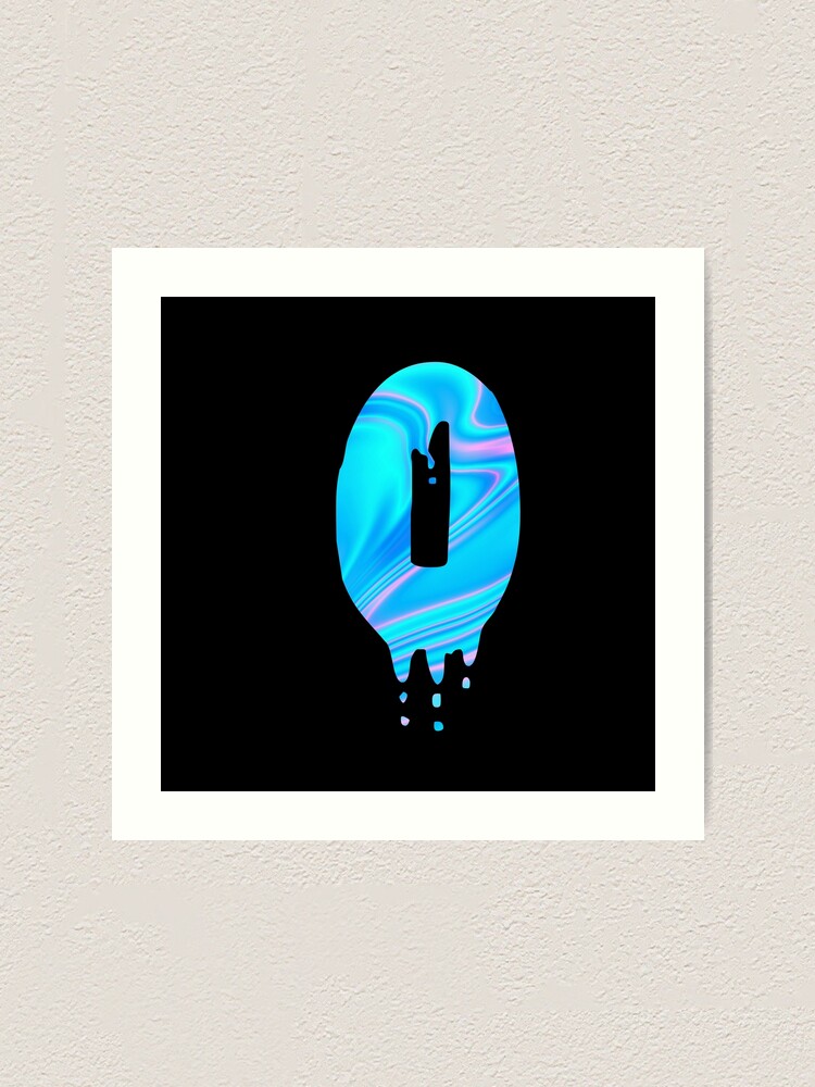 "Drippy Holographic O alphabet Transparent Letter Sticker." Art Print ...