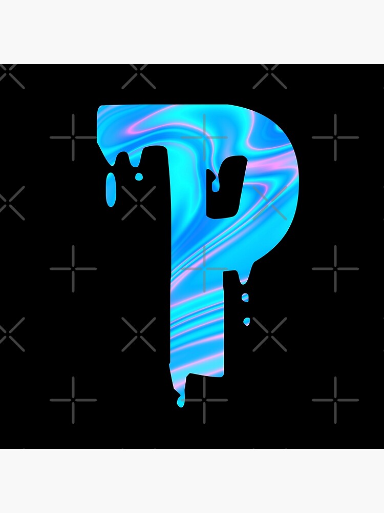 "Drippy Holographic P alphabet Transparent Letter Sticker." Poster for ...