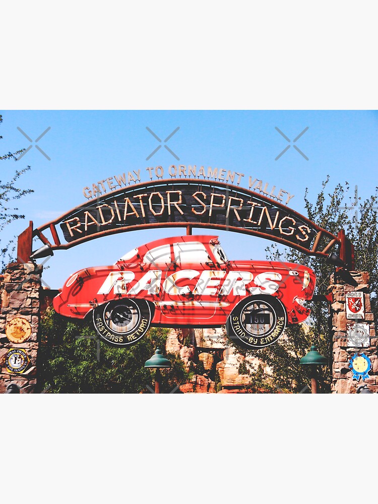 "Radiator Springs Racers" Sticker by TheConcertKid | Redbubble