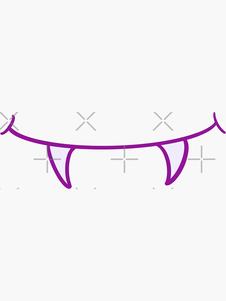 "Cute Purple Vampire Cartoon" Sticker for Sale by champagnemoment ...