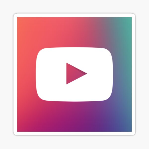 "Colorful YouTube video logo " Sticker by Sofiadds | Redbubble