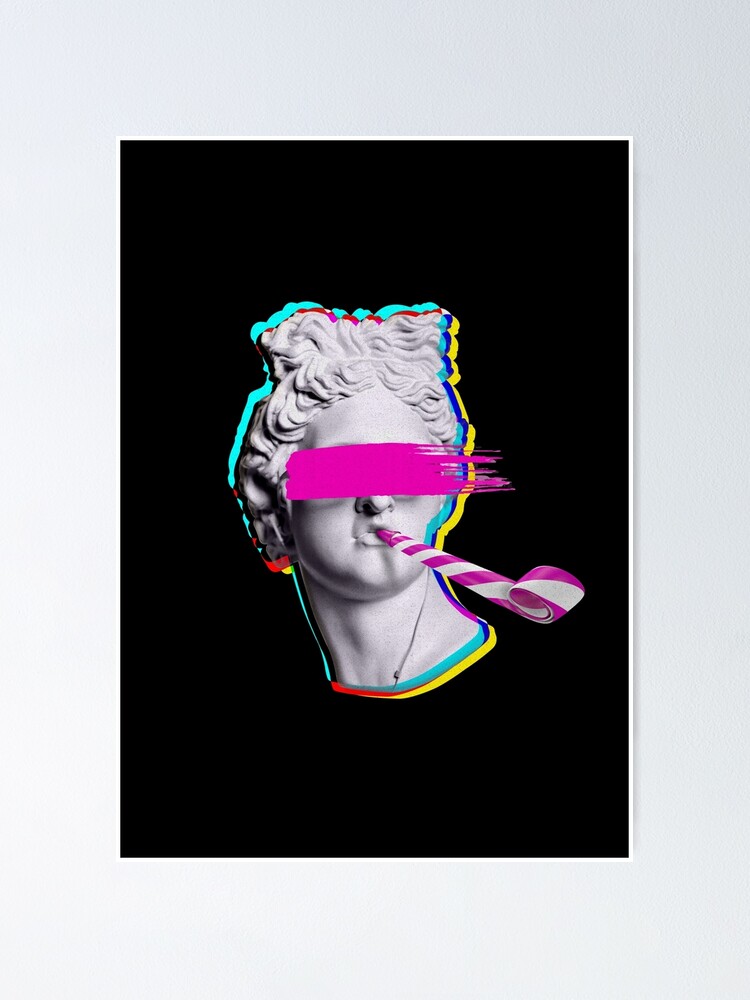 "3d David Statue funny art" Poster for Sale by AznavourByKarin | Redbubble