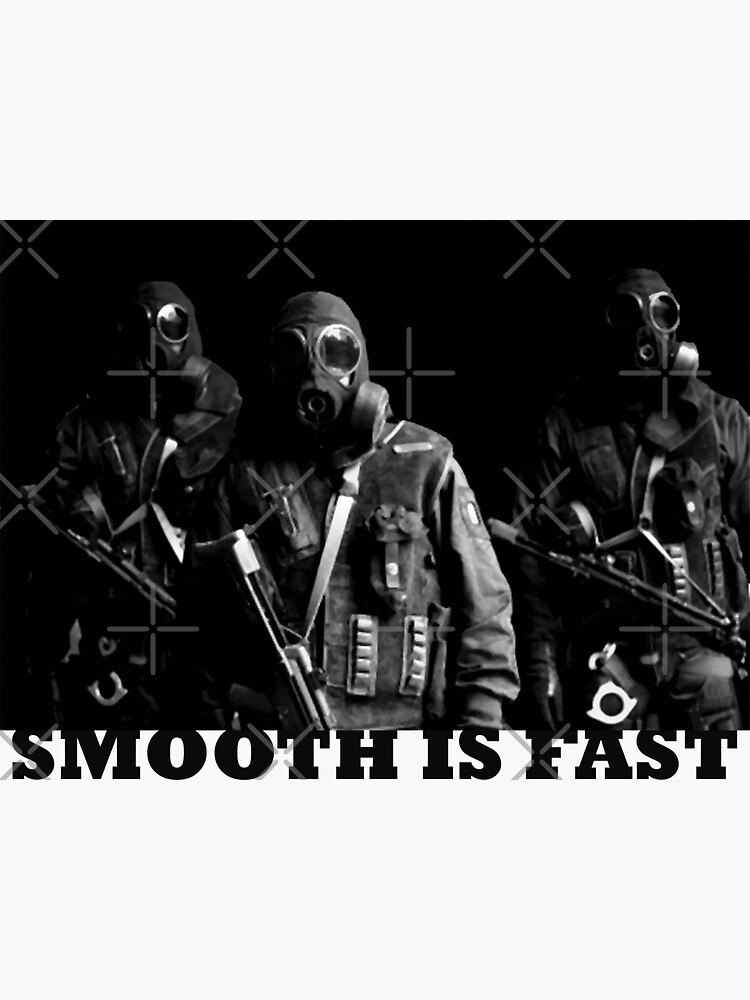 "Smooth is Fast" Sticker for Sale by JasonTrivettart | Redbubble