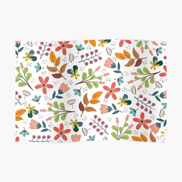 Póster «Máscara de flores y hojas» de shalale | Redbubble