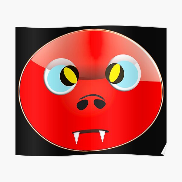 " RED GHOST EMOTICON" Poster by Ralek | Redbubble