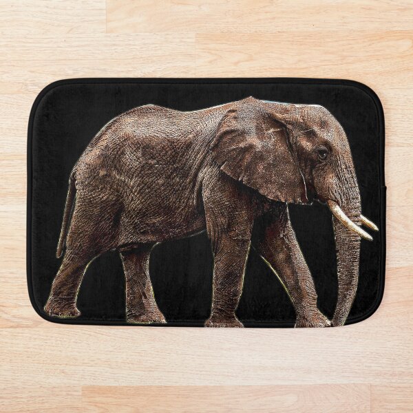 "The Great African Elephant" Bath Mat by mabhanzi | Redbubble