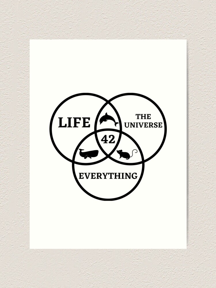 "42 Answer to Life Universe and Everything Don't Panic" Art Print by ...