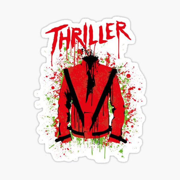"THRILLER JACKET halloween blood splatter (Michael Jackson)" Sticker ...
