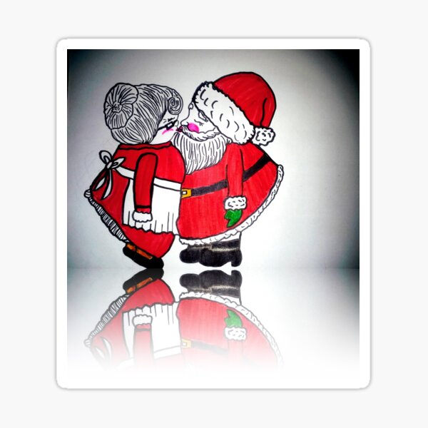 "MR. AND MRS. SANTA CLAUSE " Sticker for Sale by JoAnnHayden | Redbubble