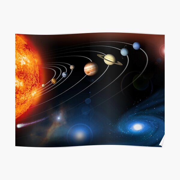 "Solar System with Planets in Orbit" Poster for Sale by ScienceSource ...