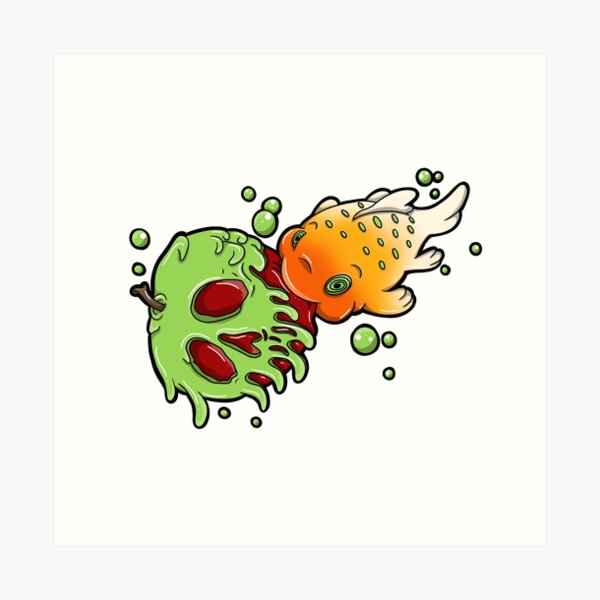 "Pudge the Fish with Poison Apple" Art Print by KoreenBeanArt | Redbubble