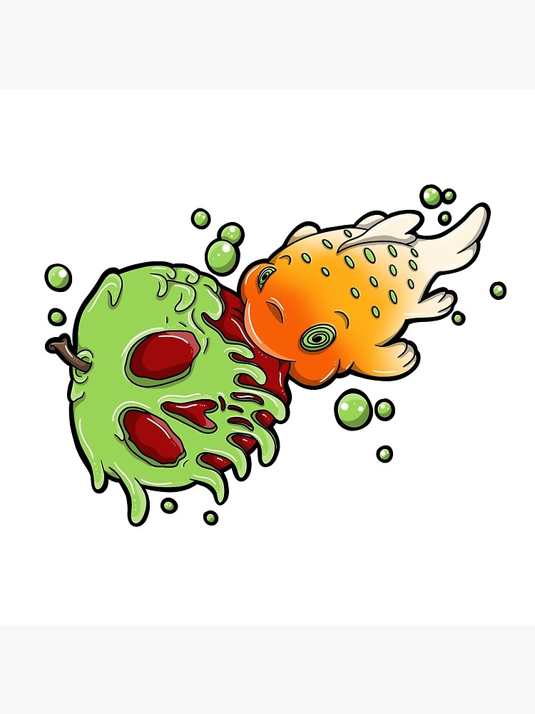 "Pudge the Fish with Poison Apple" Art Print by KoreenBeanArt | Redbubble