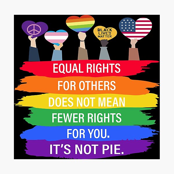 Equal Rights For Others Does Not Mean Fewer Rights For You Its Not Pie ...
