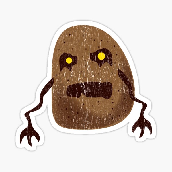 "Scary Potato Distressed" Sticker for Sale by BampiQ | Redbubble