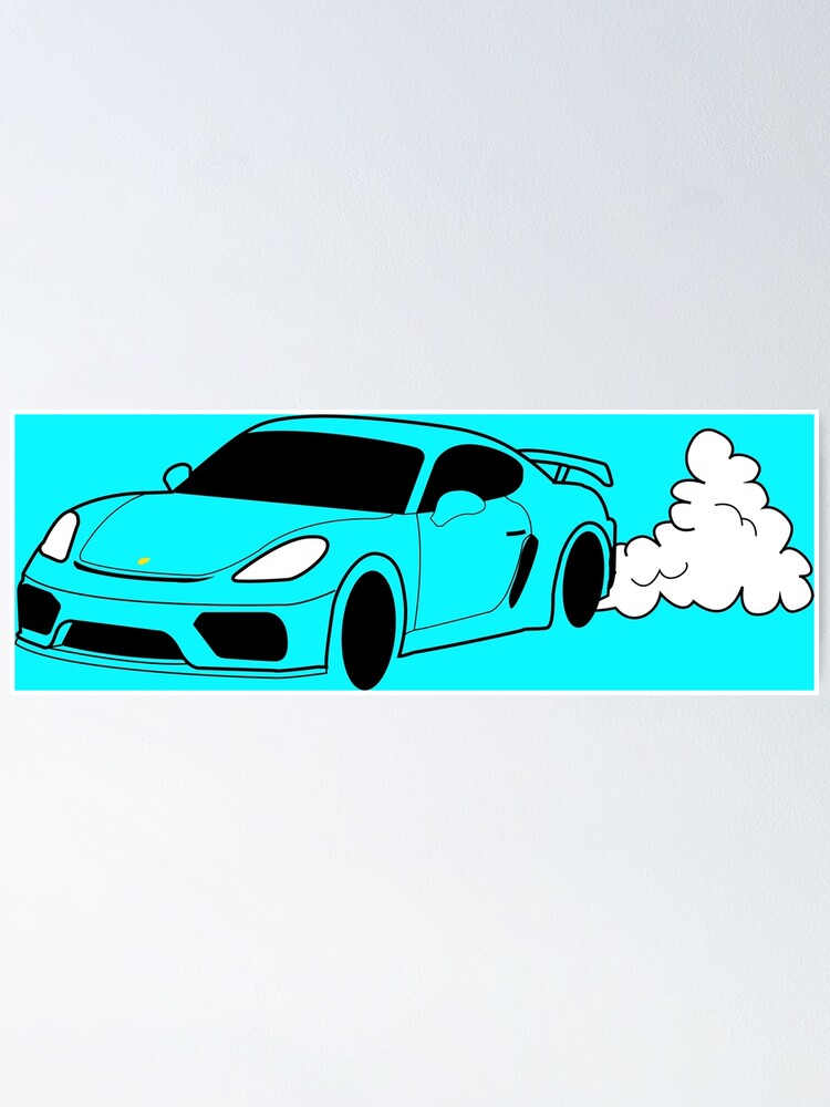 "Porsche 718 GT4 - Vector Art" Poster for Sale by empyror | Redbubble