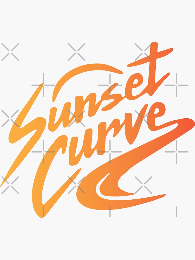 "Sunset Curve" Sticker for Sale by MagdyStore | Redbubble