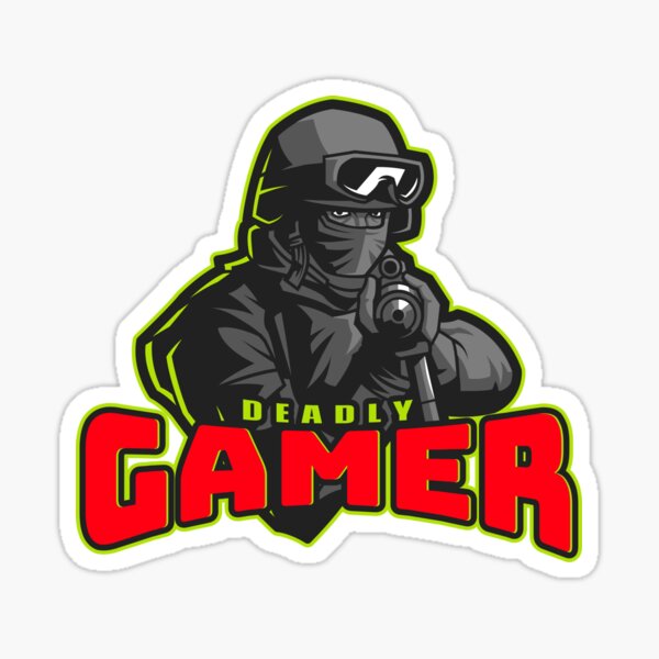 "DEADLY GAMER SOLDIER" Sticker for Sale by GamingArtDesign | Redbubble