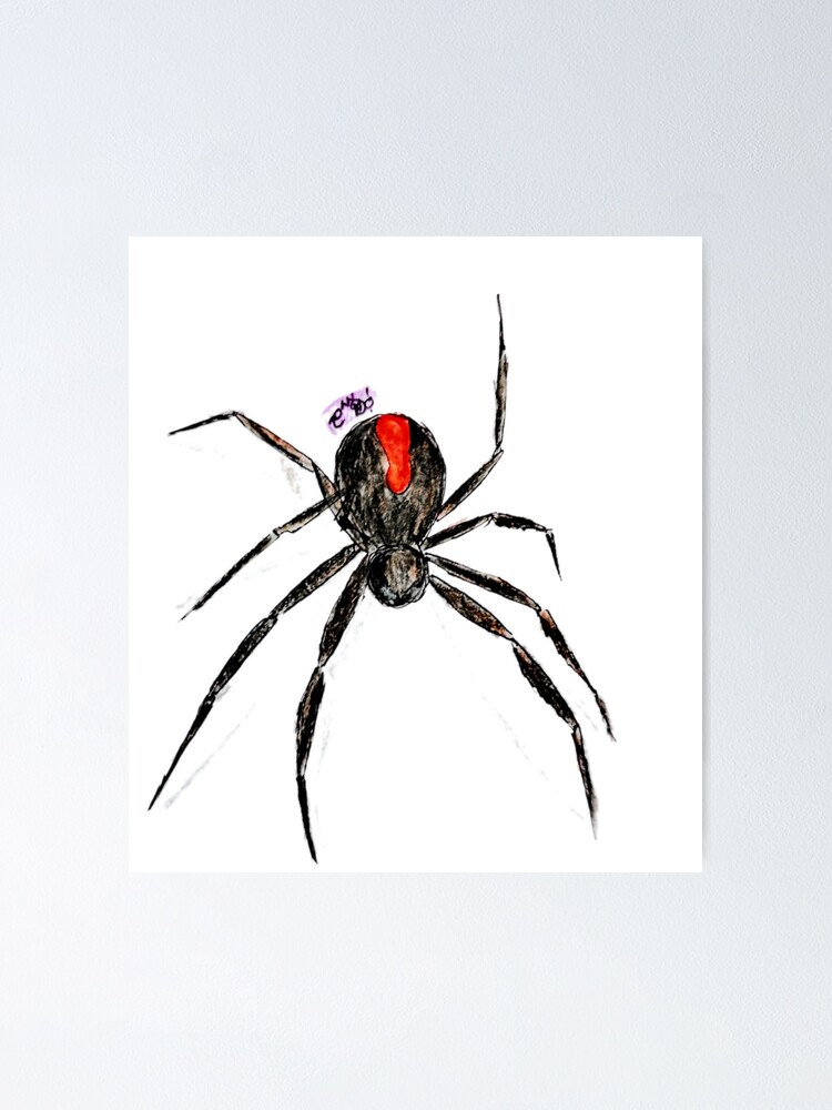 "Spider print, redback spider" Poster by CanDo20 | Redbubble