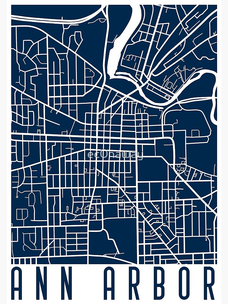 "Map of Ann Arbor" Poster for Sale by ec0naway | Redbubble