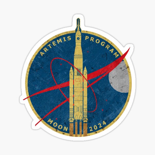 "Artemis Program - Moon 2024" Sticker for Sale by BGALAXY | Redbubble