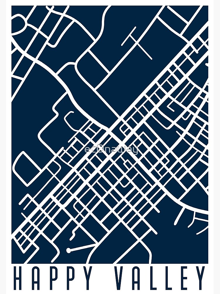 "Map of Happy Valley" Poster by ec0naway | Redbubble