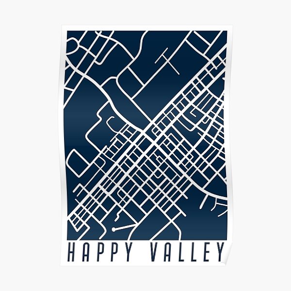 "Map of Happy Valley" Poster by ec0naway | Redbubble