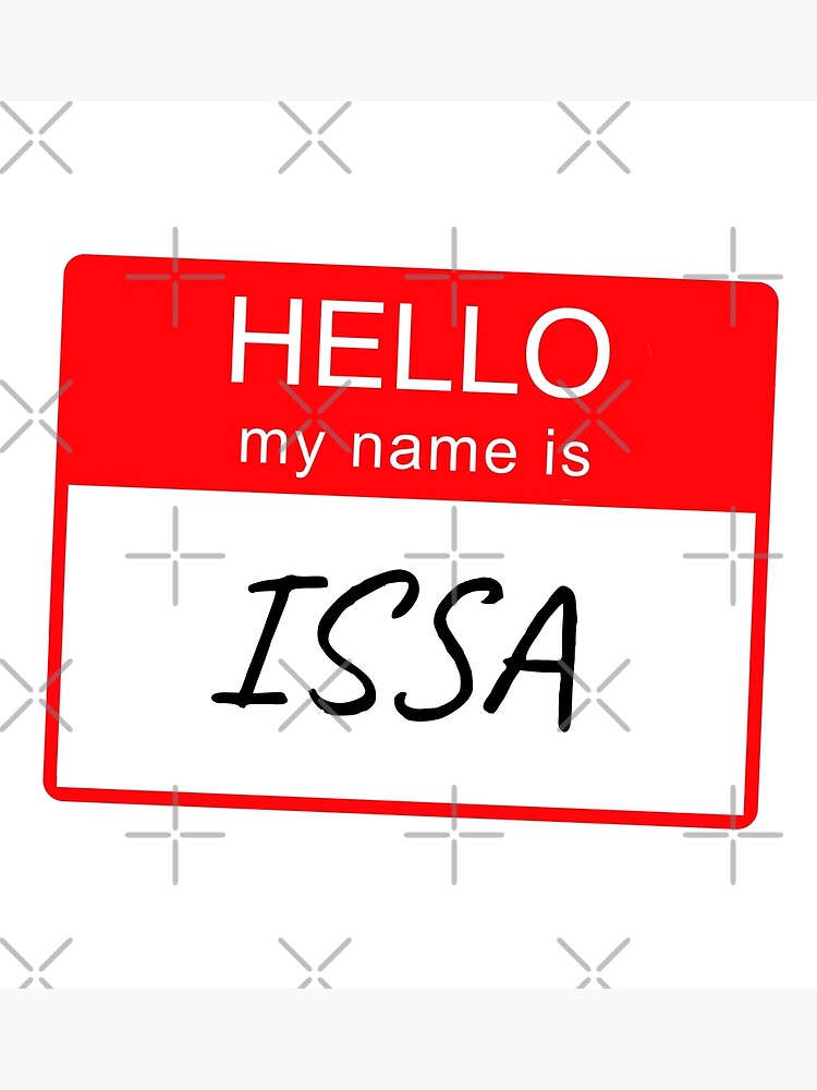 "Hello My Name Is Issa Name Tag Custom Personalised Design " Metal ...
