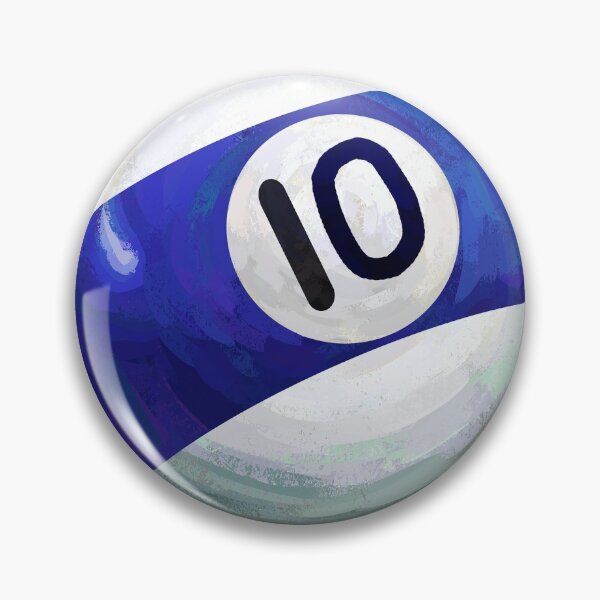 "Billiards 10 Ball" Pin for Sale by ImagineThatNYC | Redbubble