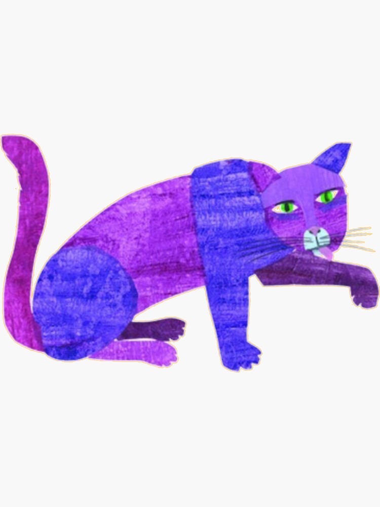 "purple cat purple cat" Sticker for Sale by madelinepaul99 | Redbubble