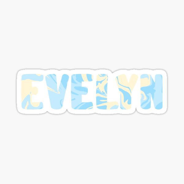 "Evelyn Custom Name " Sticker for Sale by EuropaPrints | Redbubble