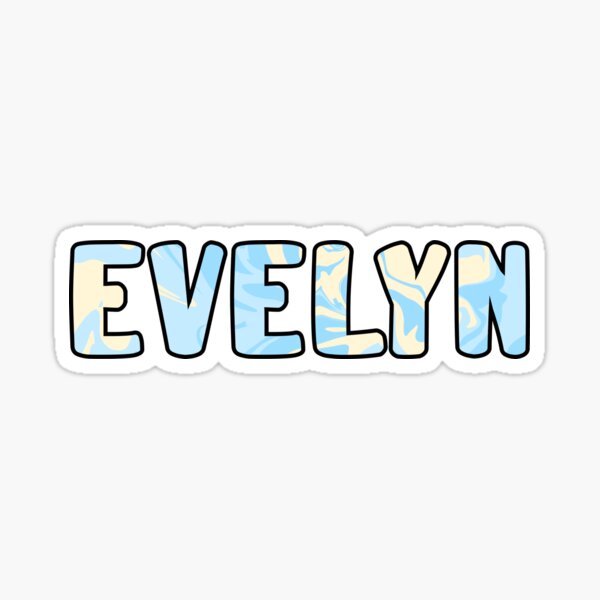 "Evelyn Custom Name " Sticker for Sale by EuropaPrints | Redbubble