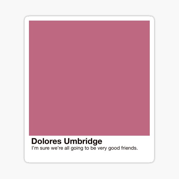 "Umbridge Pantone" Sticker for Sale by lovelyviolet | Redbubble