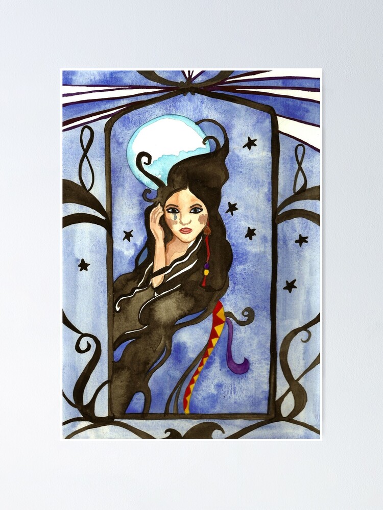 "Kuutar The Moon Goddess " Poster for Sale by fairychamber | Redbubble