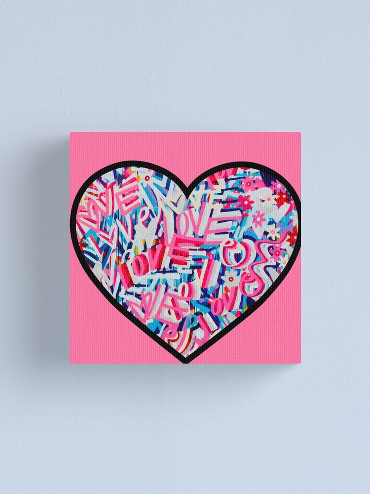 "preppy heart" Canvas Print for Sale by gdm123 | Redbubble