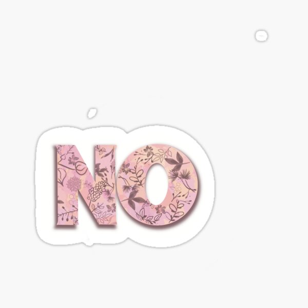 ""No" Sticker" Sticker for Sale by dbetzart | Redbubble