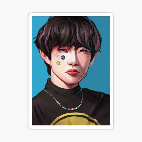 "TXT Beomgyu Portrait" Sticker for Sale by pumakosmos | Redbubble