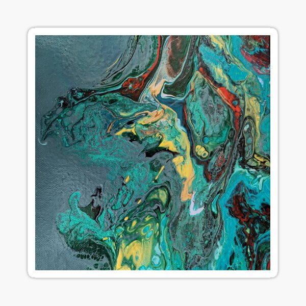 "Flux (green)" Sticker by Eva-Aphrodite | Redbubble