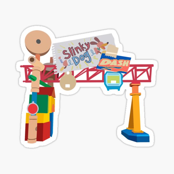 "Hollywood Studios Slinky Dog Dash" Sticker by designsbynat3 | Redbubble