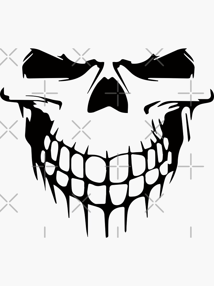 "Evil Skull " Sticker by sunprintdesign | Redbubble