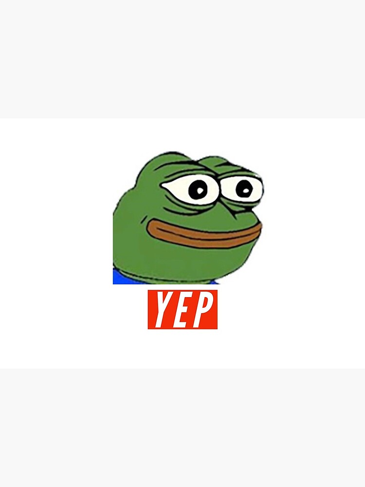 "YEP Pepe Frog Twitch Emote" Mask by LuckyLyd | Redbubble
